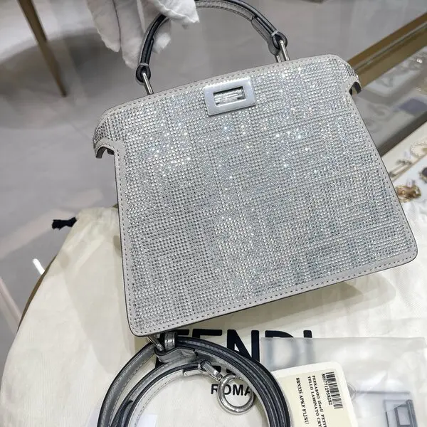 Fendi Crystal Embellished Baguette Bag