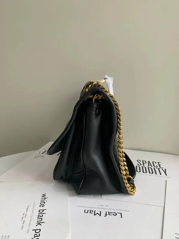 Saint Laurent Leather Shoulder Bag With Chain Strap
