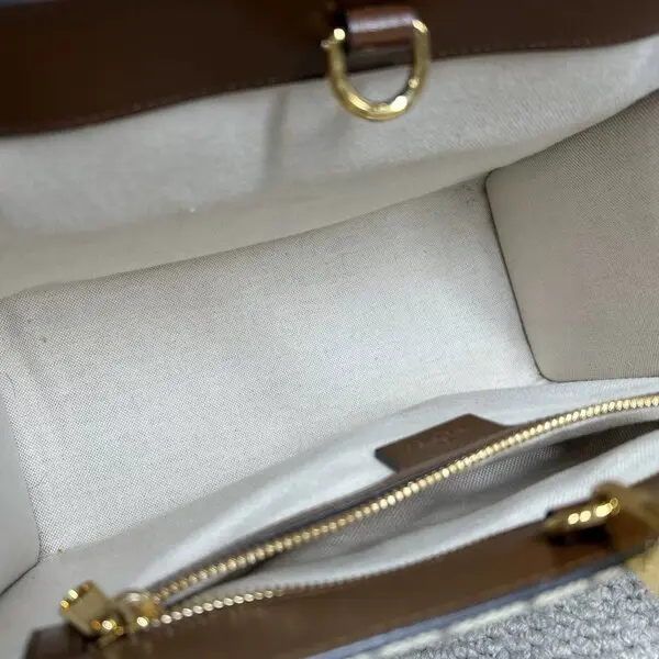 Gucci Monogram Leather Tote Bag