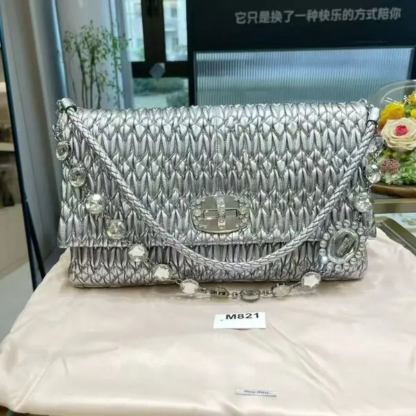 Miu Miu Quilted Leather Shoulder Bag