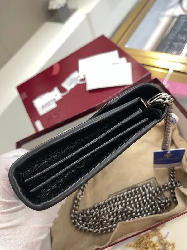 Gucci Leather Clutch With Chain Strap