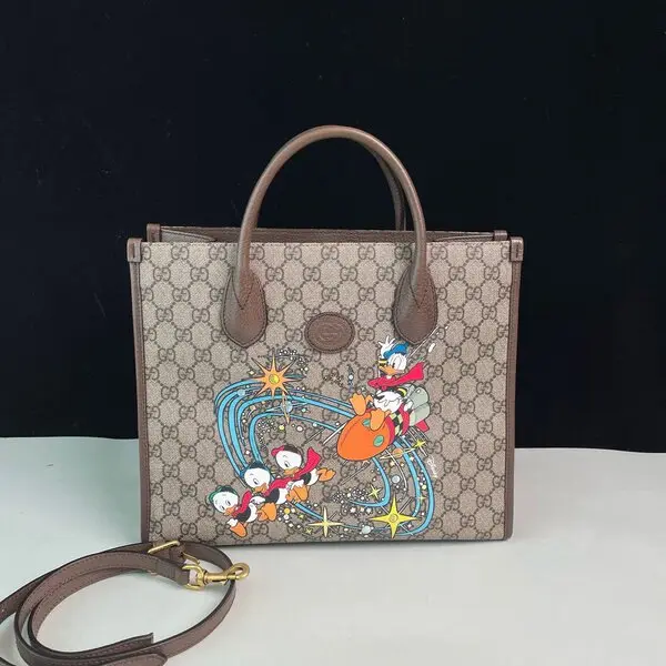 Gucci Monogram Canvas Top Handle Bag - Multicolor