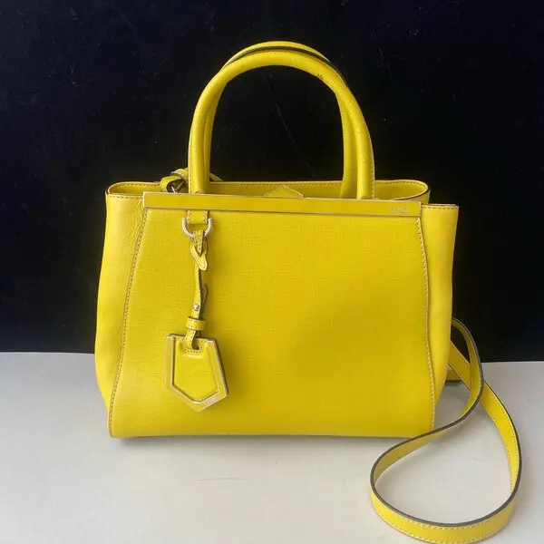 Fendi Leather Top Handle Bag With Detachable Strap