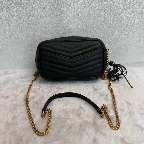 Saint Laurent Quilted Leather Camera Bag