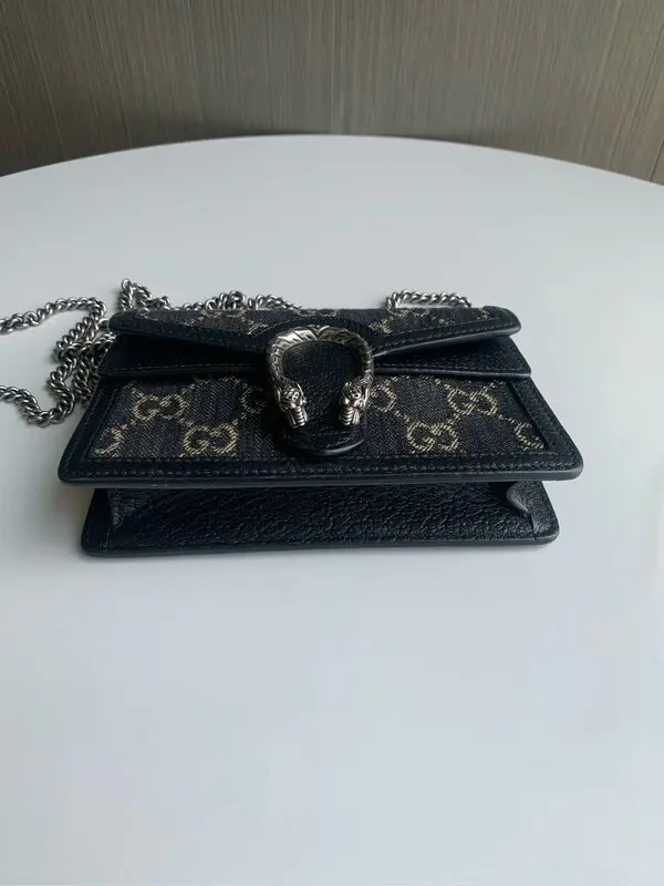 Gucci Leather Monogrammed Shoulder Bag