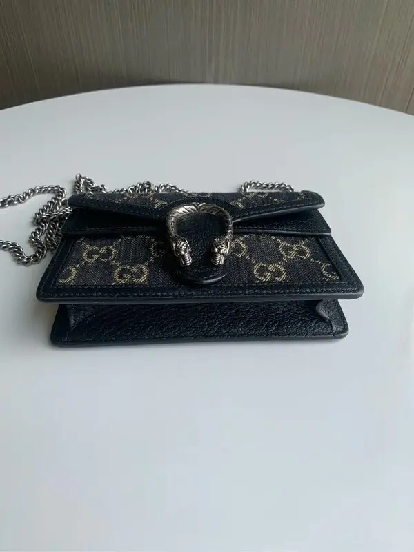 Gucci Leather Monogrammed Shoulder Bag