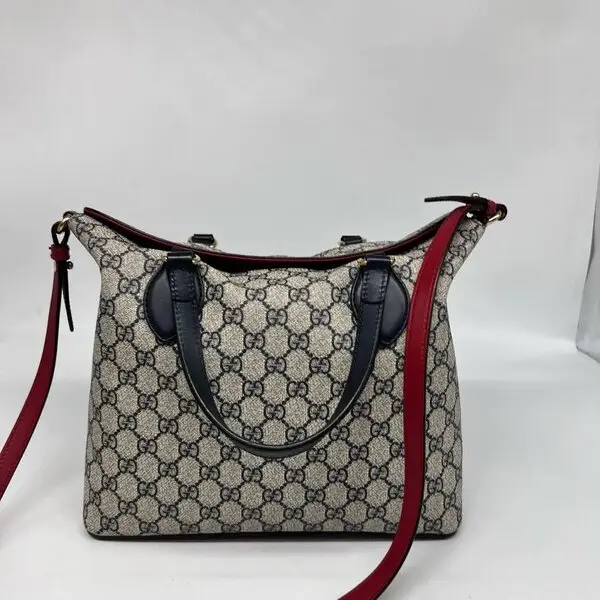 Gucci Monogram Leather Handbag - Multicolor