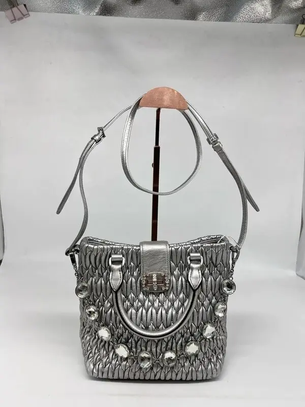 Miu Miu Silver Leather Bag - Multicolor