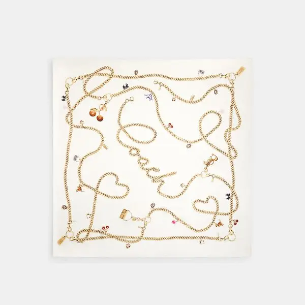 COACH OUTLET Charms Print Silk Square Scarf