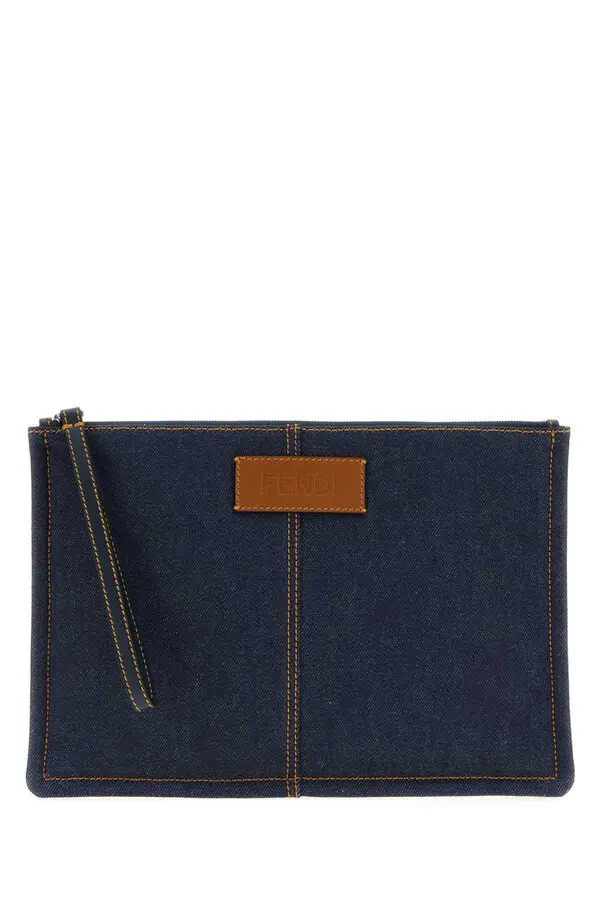 Fendi Denim Medium Clutch