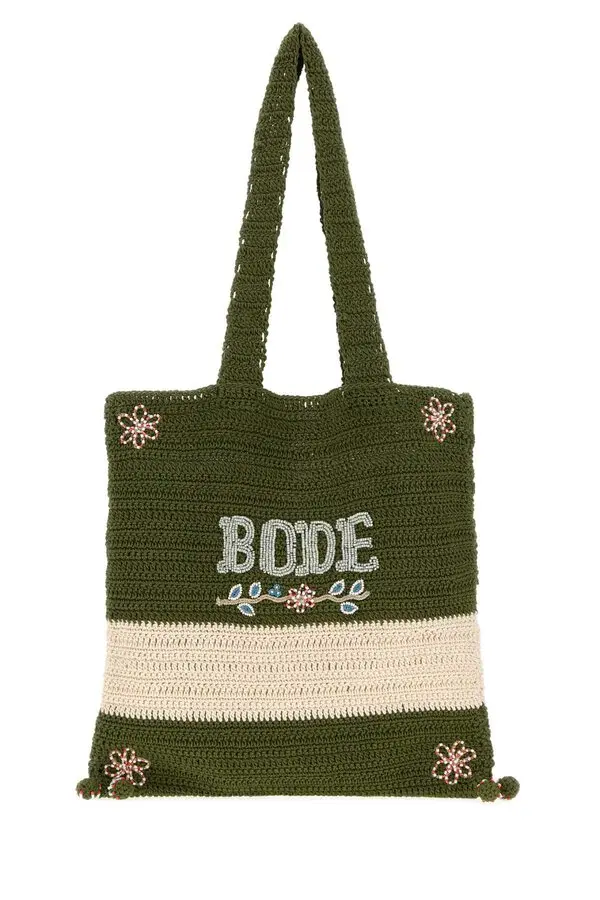 BODE Embroidered Crochet Shopping Bag