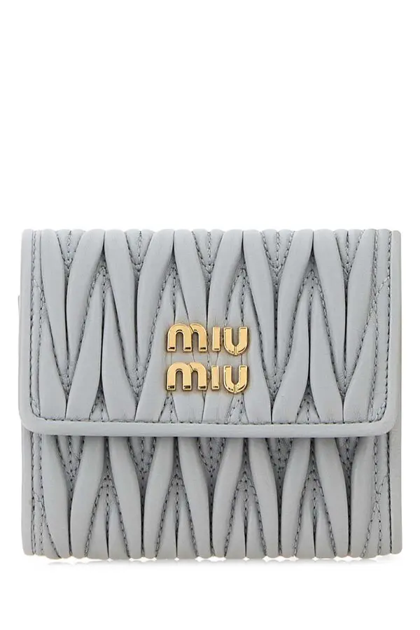 Miu Miu Pastel Light Leather Wallet - Blue