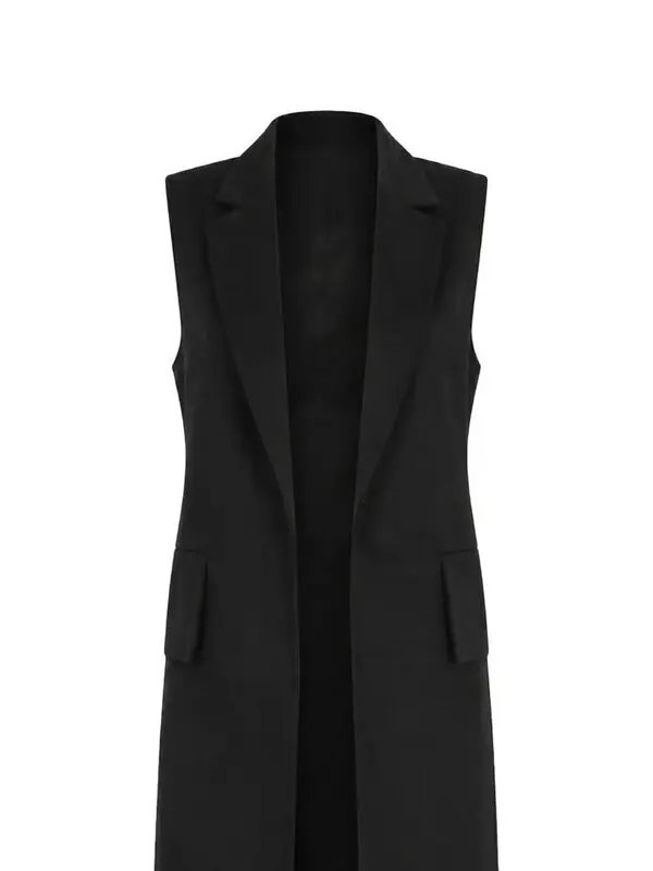 Frank Lyman Notched Lapel Sleeveless Jacket