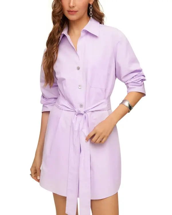 Fifteen Twenty Tatum Ruched Sleeve Shirt Dress