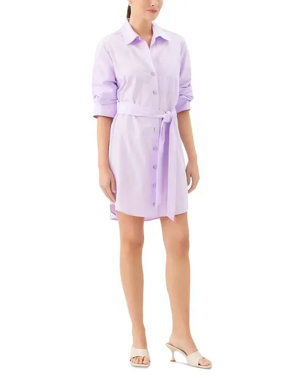 Fifteen Twenty Tatum Ruched Sleeve Shirt Dress