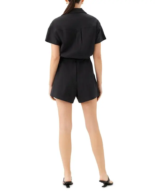 Fifteen Twenty Short Sleeve Button-up Romper