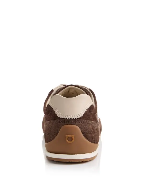 FERRAGAMO Sophie Gancini Suede Sneakers