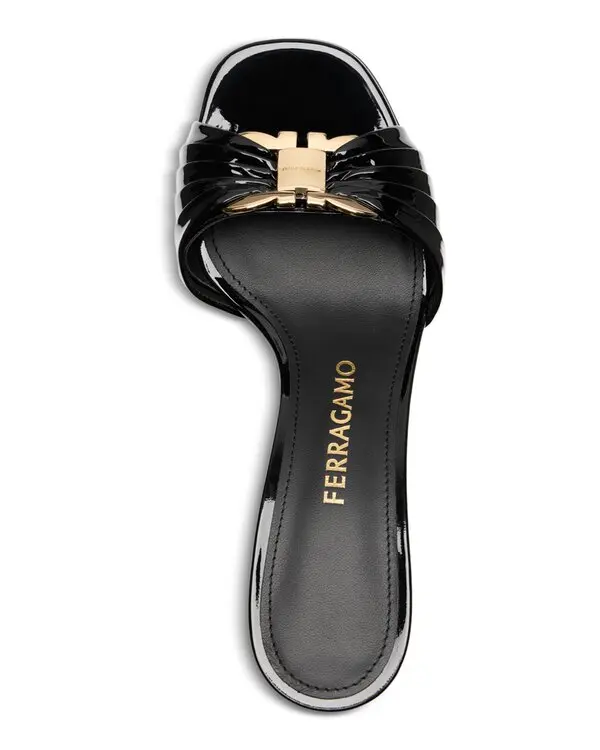 FERRAGAMO Witty 70 Gancini Slide Sandals
