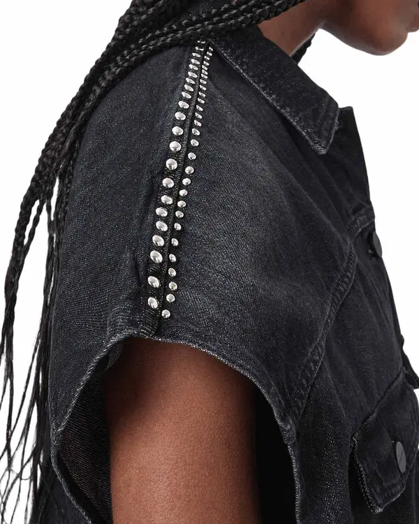 ALLSAINTS Alba Stud Denim Shirt