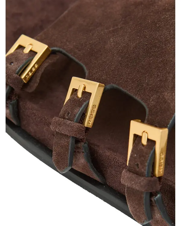 REISS Buckled Slide Sandals