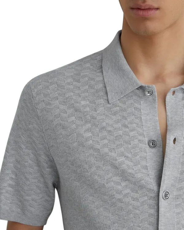 REISS Phoenix Textured Geo Pattern Shirt