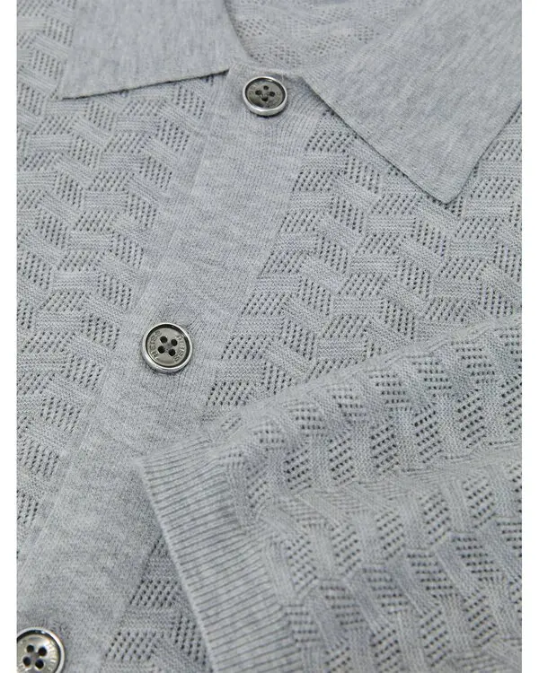 REISS Phoenix Textured Geo Pattern Shirt