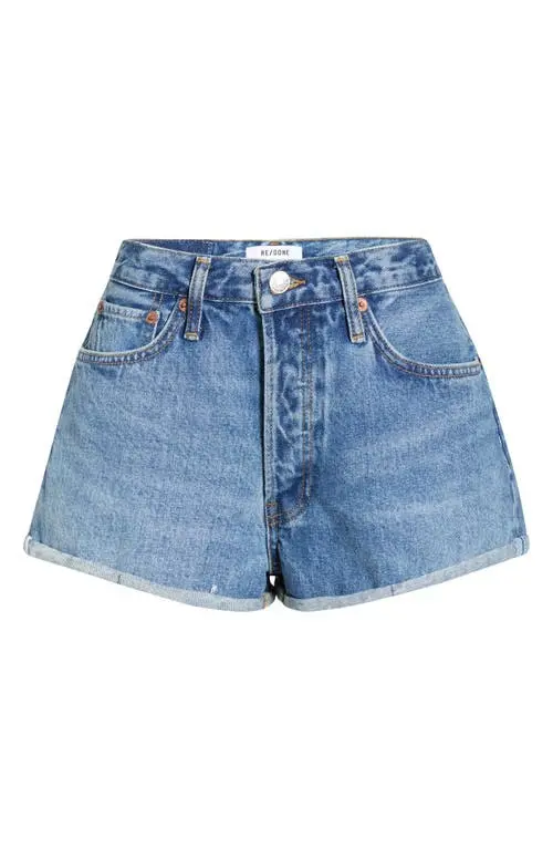 RE/DONE Daisy Cuffed Denim Shorts
