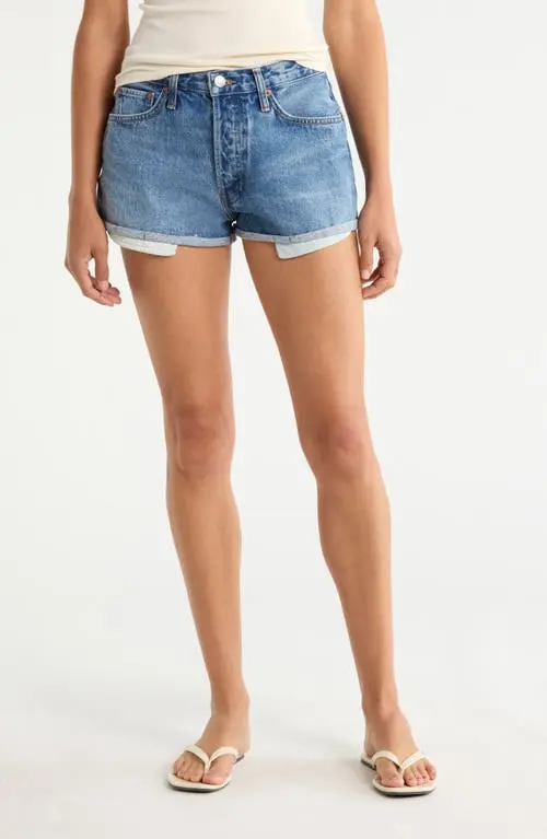 RE/DONE Daisy Cuffed Denim Shorts - Day Tripper