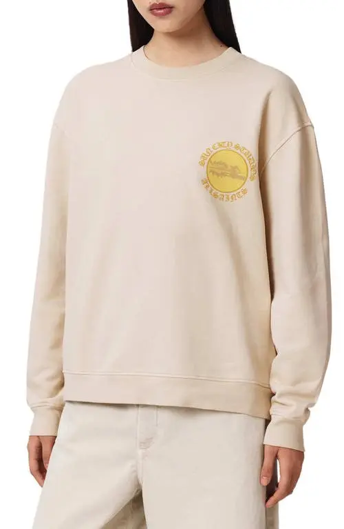 ALLSAINTS Sun City Etta Graphic Sweatshirt - Birch White