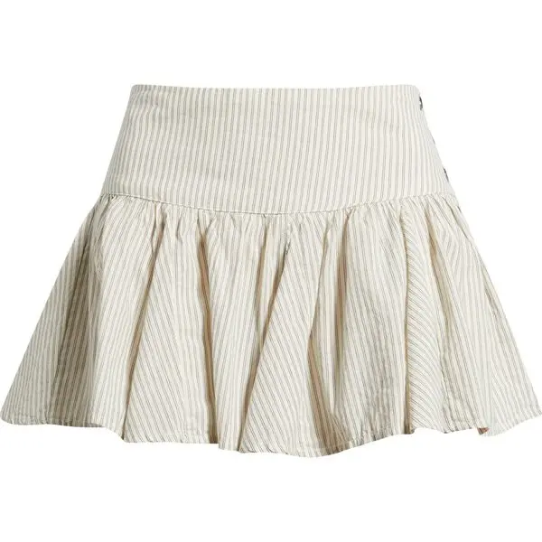BDG URBAN OUTFITTERS Olga Stripe Cotton Miniskirt - Blue