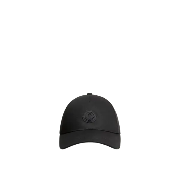Moncler Cotton Gabardine Baseball Cap - Black