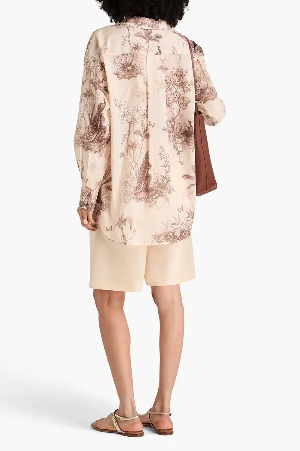 Zimmermann Waverly Floral Print Cotton Shirt