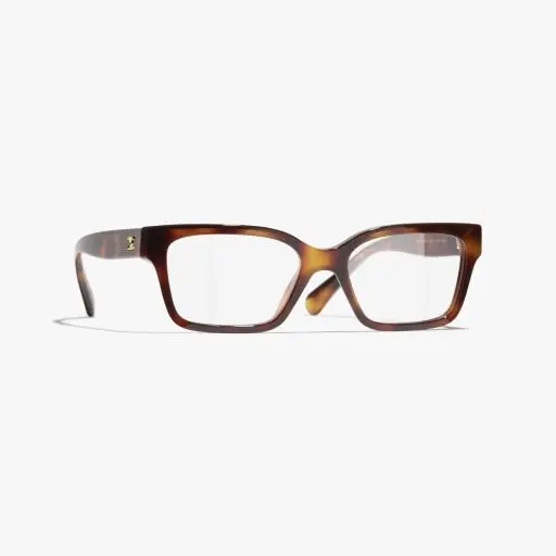 Chanel Rectangle Eyeglasses - Tortoise