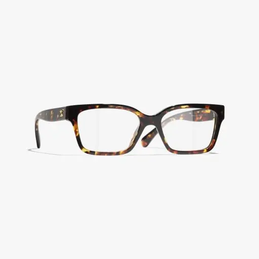 Chanel Rectangle Eyeglasses - Tortoise