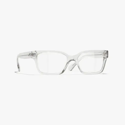 Chanel Rectangle Eyeglasses - Transparent Gray