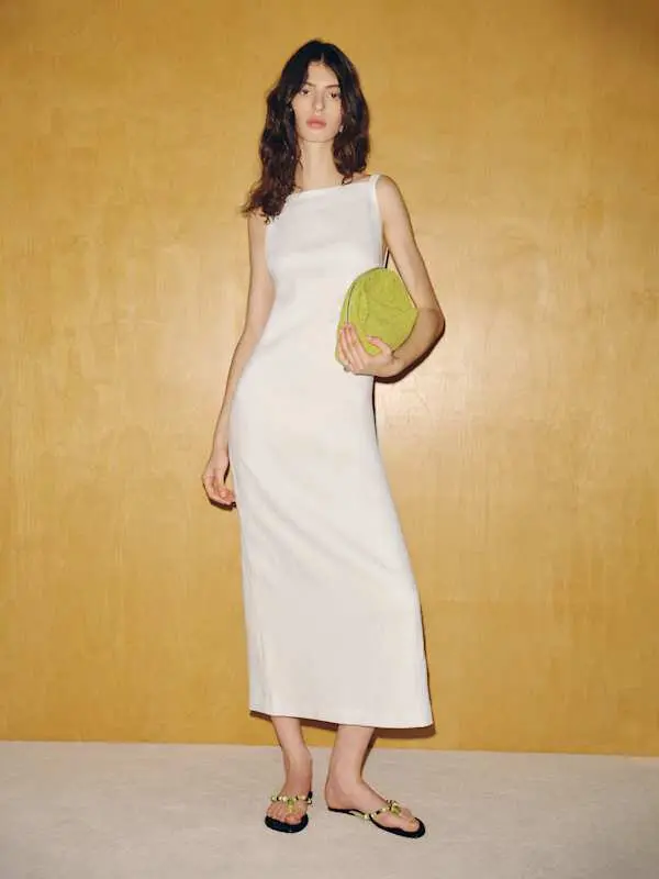 REFORMATION Sol Linen Dress - Ivory