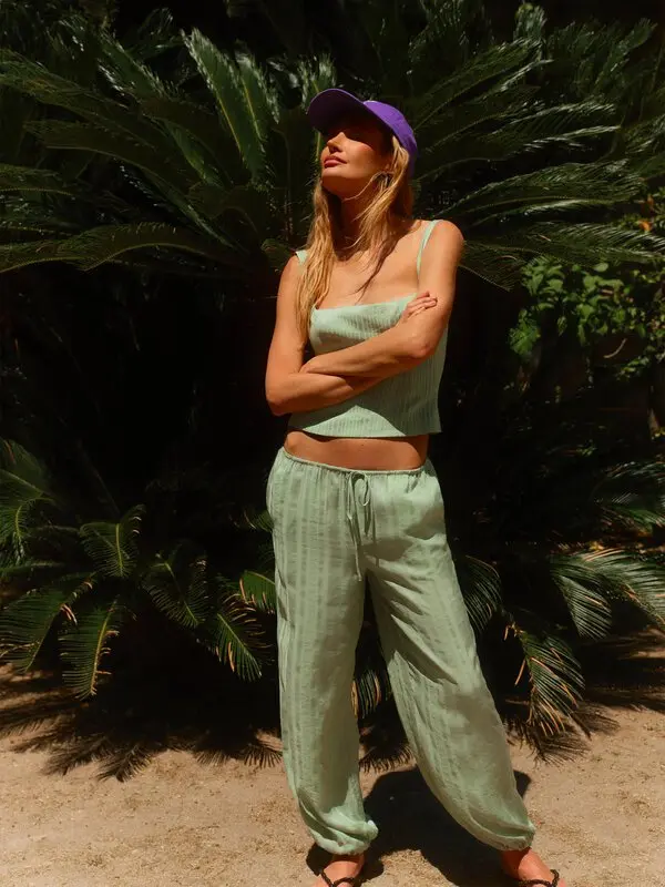 REFORMATION James Tie Pant Es - Green