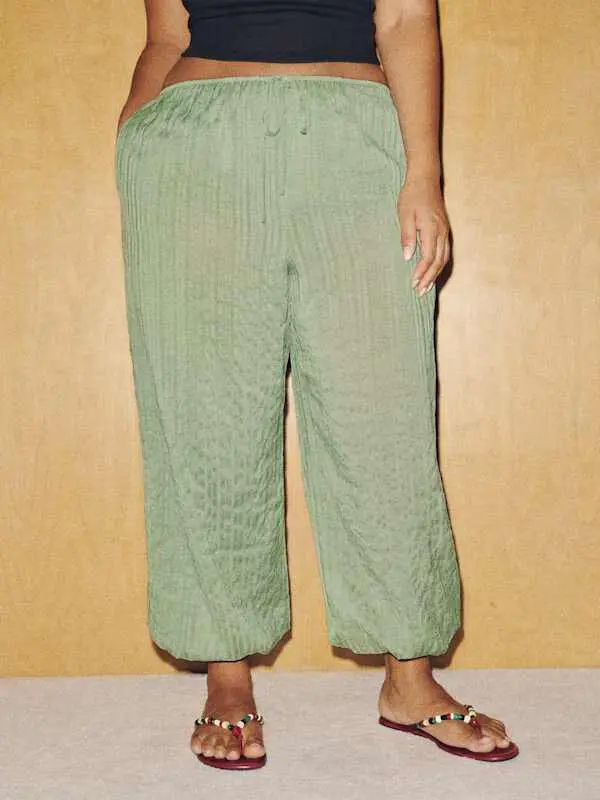 REFORMATION James Tie Pant Es - Green