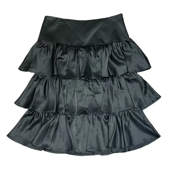 LINDSAY NICHOLAS NEW YORK Elena Francesca Tiered Skirt - Black