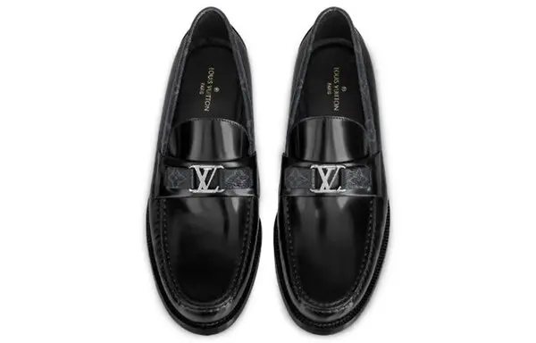 LOUIS VUITTON Major Loafers 'black With Monogram Deco