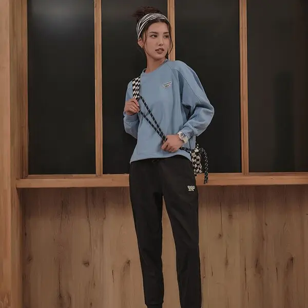 REEBOK Round Neck Knitted Loose Casual Pullover Sweatshirt
