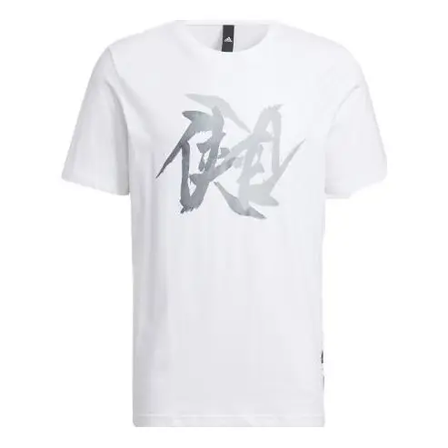 Adidas Wj T Gfx Martial Arts Series Word Printing Round Neck Short Sleeve White T-shirt - Default Color