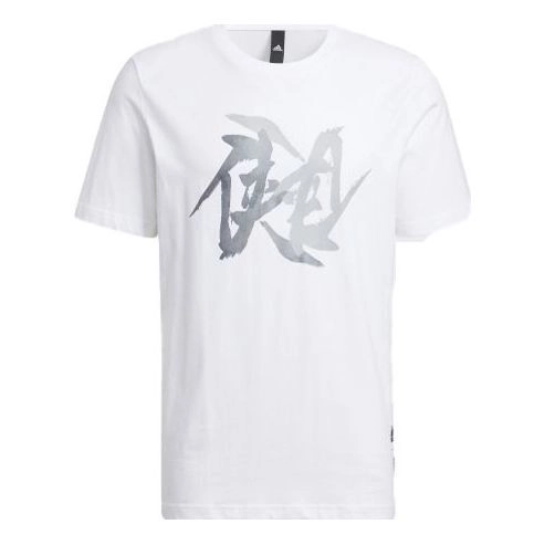 Adidas Wj T Gfx Martial Arts Series Word Printing Round Neck Short Sleeve White T-shirt - Default Color