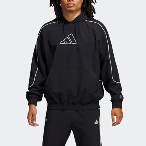 Adidas Embroidered Logo Hooded Pullover