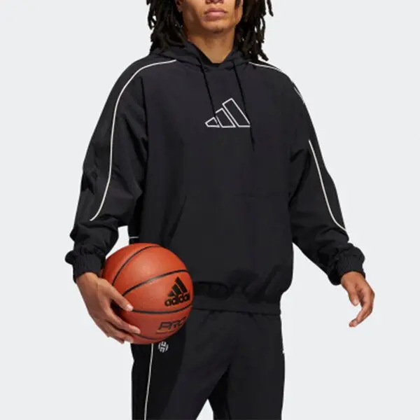 Adidas Embroidered Logo Hooded Pullover