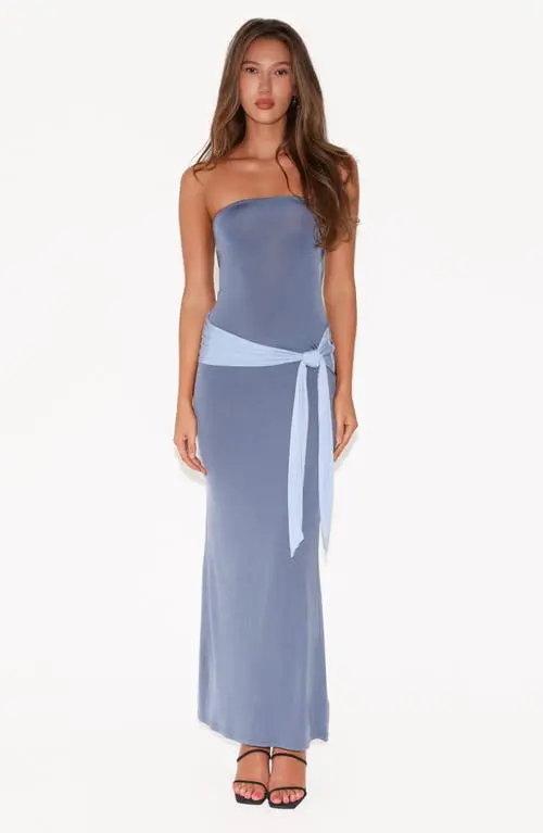 TIGER MIST Tove Strapless Maxi Dress