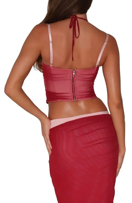 TIGER MIST Caline Corset Top - Red