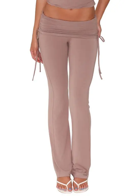 TIGER MIST Halona Flare Leg Jersey Pants - Mocha