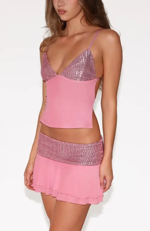 TIGER MIST Syla Sequin Waist Miniskirt