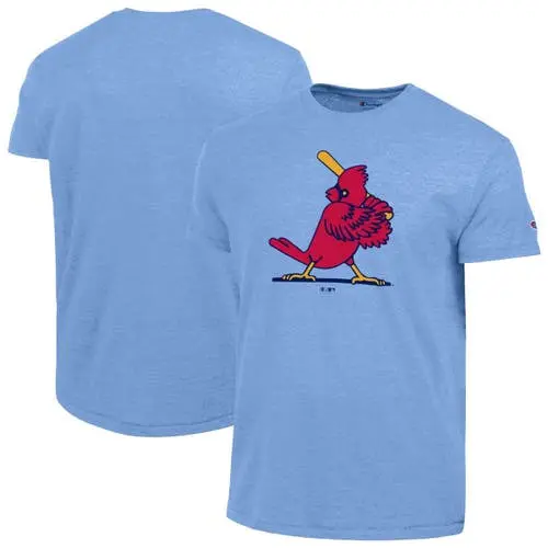 Champion St. Louis Cardinals Cooperstown Logo Tri-blend T-shirt - Light Blue